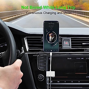 USB C to 3.5mm Headphone and Charge Adapter 3-in-1 Type C to Dual Audio Jack Splitter with Fast Charging Compatible with iPad Pro Samsung Galaxy S23 Ultra S22 S21 S20 S20+ Note 20 Pixel 7