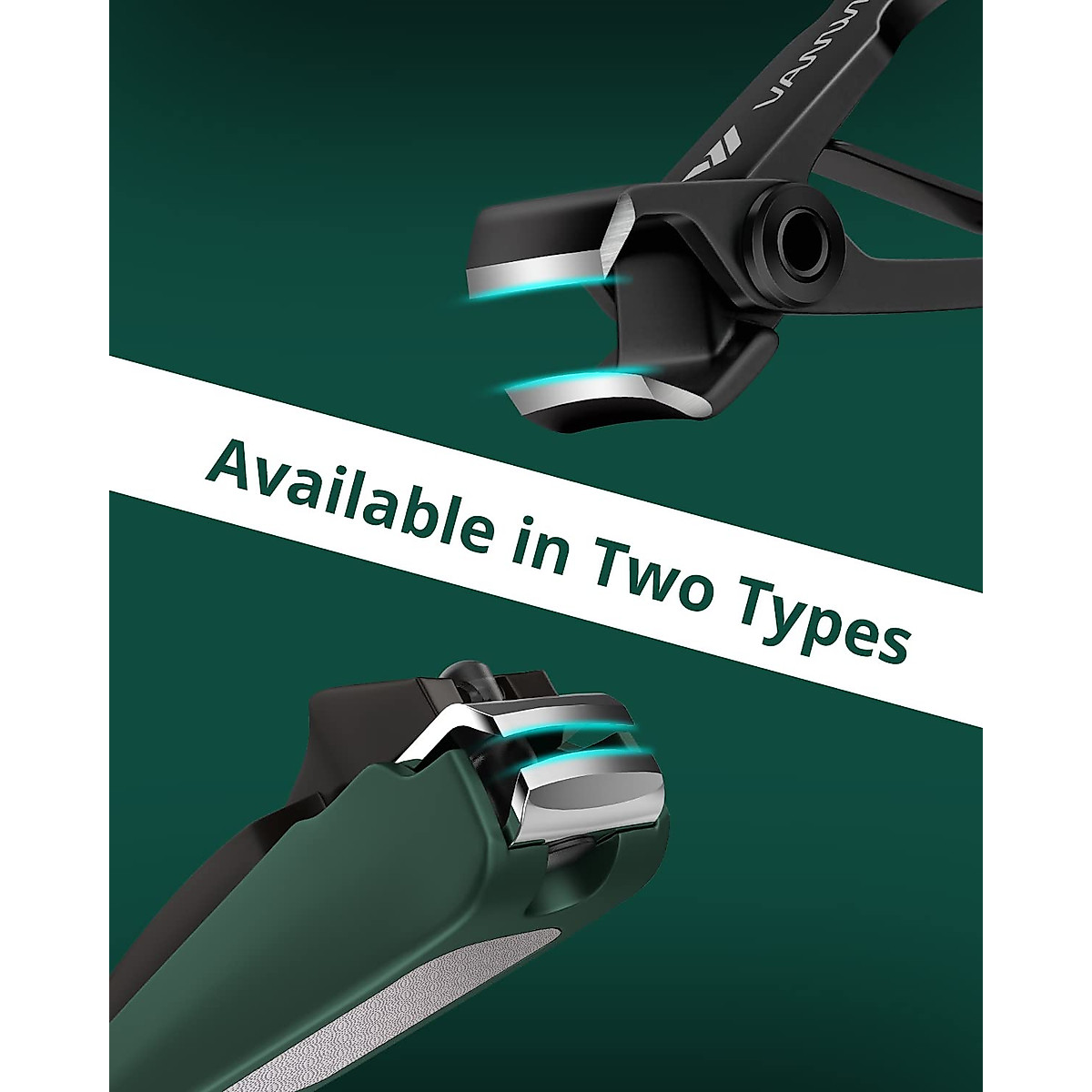 VANWIN Nail Clipper Set 2 Pack, Heavy Duty Toenail Clippers for Thick Toenails and Sturdy Finger Nail Clippers with Catcher, Ultra Sharp Stainless Steel Nail Cutter Nail Clippers for Men Women Adult