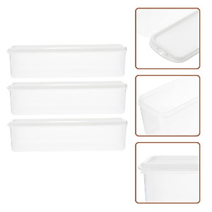 Zerodeko 3pcs Transparent Noodle Box Pp Crisper Flour