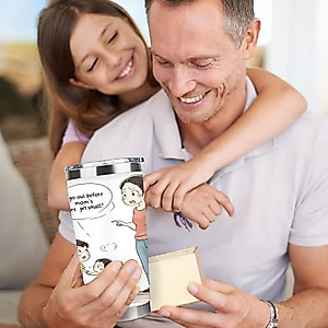 FOCIUZTA 20oz Cartoon Family Tumbler with lid, Travel Coffee Cup, Ideal for Easter, Mother Day, and birthday gifts