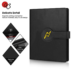 Blummy Card Holder Book Carrying Case Compatible with PM Trading Cards, Holder Album Binder Compatible with 22 Premium 18-Pocket Pages, 396 Cards（black）