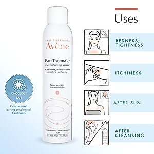 Eau Thermale Avene Thermal Spring Water, Soothing Calming Facial Mist Spray for Sensitive Skin - 10.1 fl. oz.