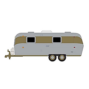 1972 Airstream Double-Axle Land Yacht Safari Custom Travel Trailer, Silver - Greenlight 34120C/48-1/64 Scale Diecast Model Toy Car