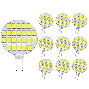 GRV G4 24-2835 SMD LED Bulb Lamp Super Bright Cool White RV Camper Under Cabinet Dome Light DC12V Dimmable Pack of 10