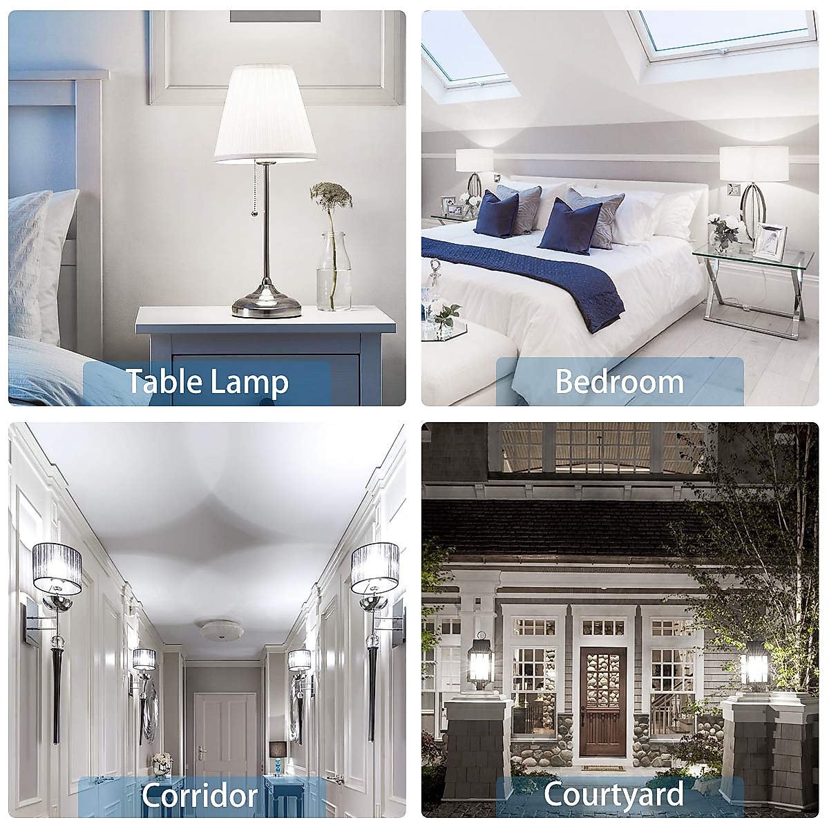 A21 Daylight Super Bright LED Light Bulbs 23 Watt, 150 Watt LED Bulb Equivalent, 5000K at 2500 Lumens, Standard Light Bulbs E26 Base, Home/Office Interior Frosted Decor Lights, Non-Dimmable (4-Pack)