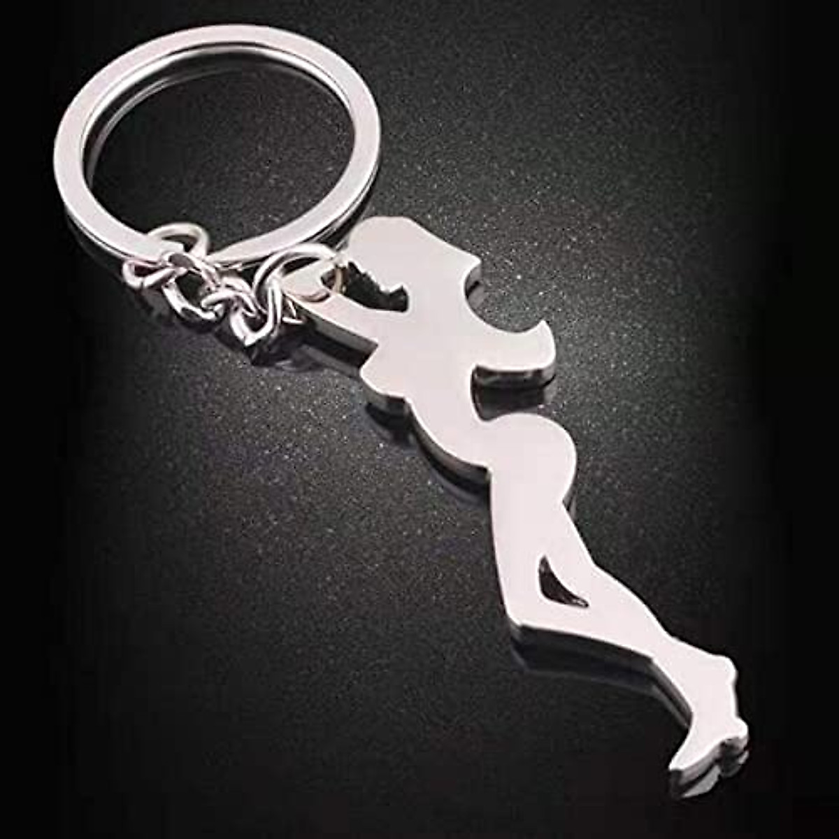 ARFUKA Bottle Opener Keychain Metal Sexy Lady Pendant Beer Opener Beverage Soda Beer Bartender Bottle Opener Keyring Christmas Birthday Gift for Men and Women