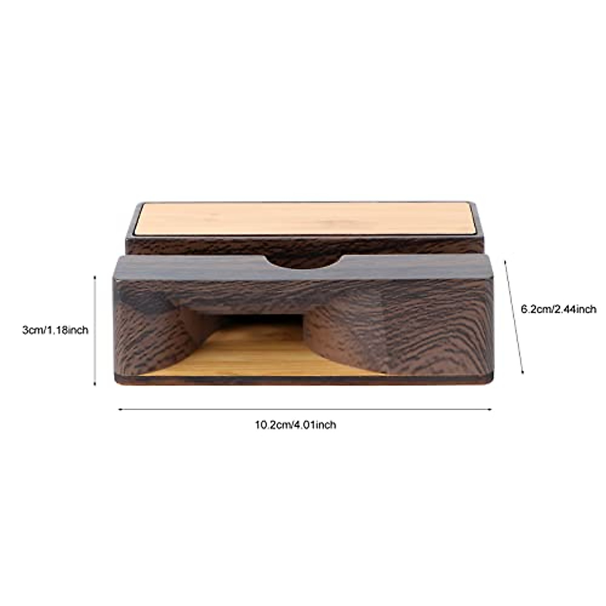 ULTECHNOVO Cell Phone Stand, Wooden Cell Phone Stand with Sound Amplifier Portable Wood Cellphone Dock on Desk Bamboo Bed Stand Mount Cradle Loud Speaker for Phone(Brown)