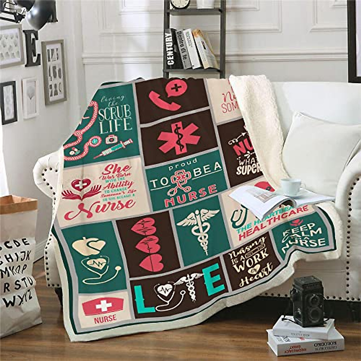 Nurse Gifts Nurse Week Gifts Blanket,Nurse Gifts for Women,Gifts for Nurses,School Nurse Gifts,Nurse Graduation Gifts,Nurse Retirement Gifts Throw Blanket for Bed Office Sofa