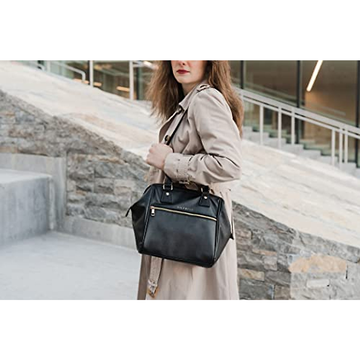 LILY BELL Insulated Bag for Women - 100% leakproof lining - 2 Side Pockets Thermal Bag with Adjustable Shoulder Strap - Large capacity Design - 6.5 Hours Cooling or Heating - Best for Picnic