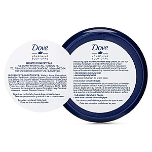 Dove Nourishing Body Care Face, Hand and Body Rich Nourishment Cream for Extra Dry Skin with 48 Hour Moisturization, 2.53 FL OZ (Pack of 1)