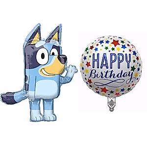 Anagram 32" bluey bingo balloon birthday party decorations supplies bluey balloons theme for girls and boys