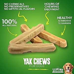 EcoKind Monster Himalayan Yak Cheese Dog Chew, XL Dog Chews, Rawhide Free, Dog Chew Stick for Aggressive Chewers, Indoors Outdoor Use, Healthy Dog Treats, Made in The Himalayas - XL Large (Pack of 2)