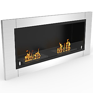 Regal Flame Fargo 43 Inch Ventless Built In Recessed Bio Ethanol Wall Mounted Fireplace