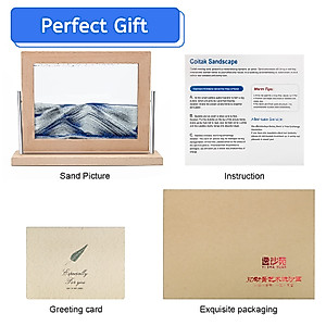 Coitak Moving Sand Art Picture, Dynamic Sand Picture, Desktop Moving Sand Art for Home Decor and Office
