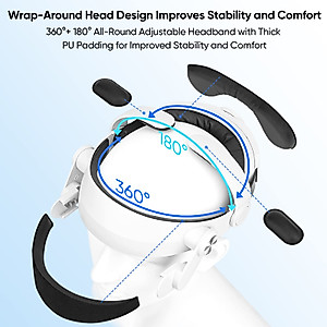 SARLAR Head Strap Accessories Compatible with Meta Quest 2