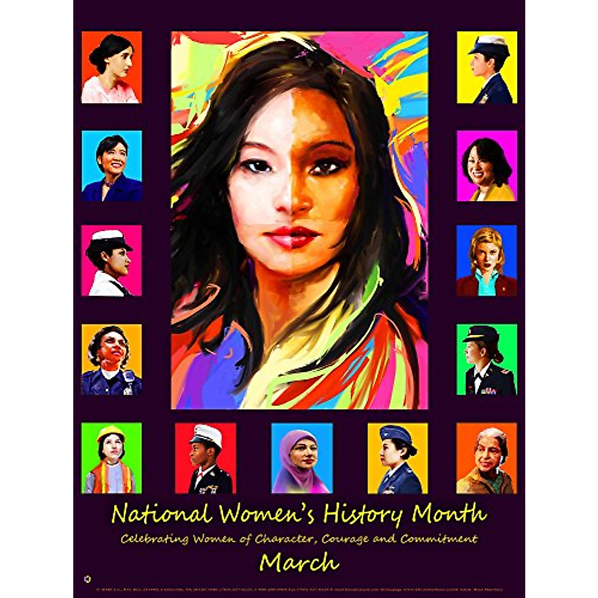Women's History Month Celebrating Women of Character, Courage, and Commitment Poster (WH14)