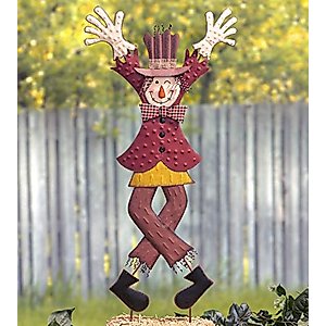 The Lakeside Collection Winking Scarecrow Garden Stake - Halloween Yard Decoration