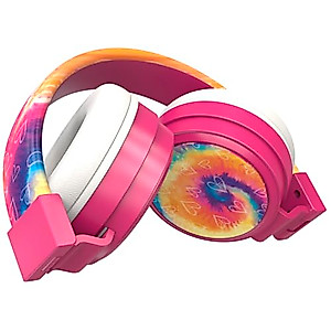 Gabba Goods Kids Safe Sound Adjustable, Foldable 3.5mm Wired Over Ear Headphones with Printed Design