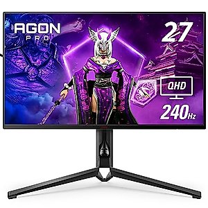 AOC Agon PRO AG274QG 27" Tournament Gaming Monitor, QHD 2K 2560x1440, 240Hz 1ms, G-SYNC Ultimate, PS5 Xbox Switch, Black