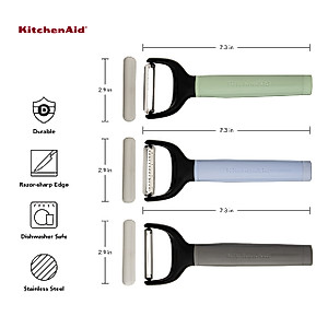 KitchenAid Universal Assorted Peeler Set, 3-Piece, Pastel