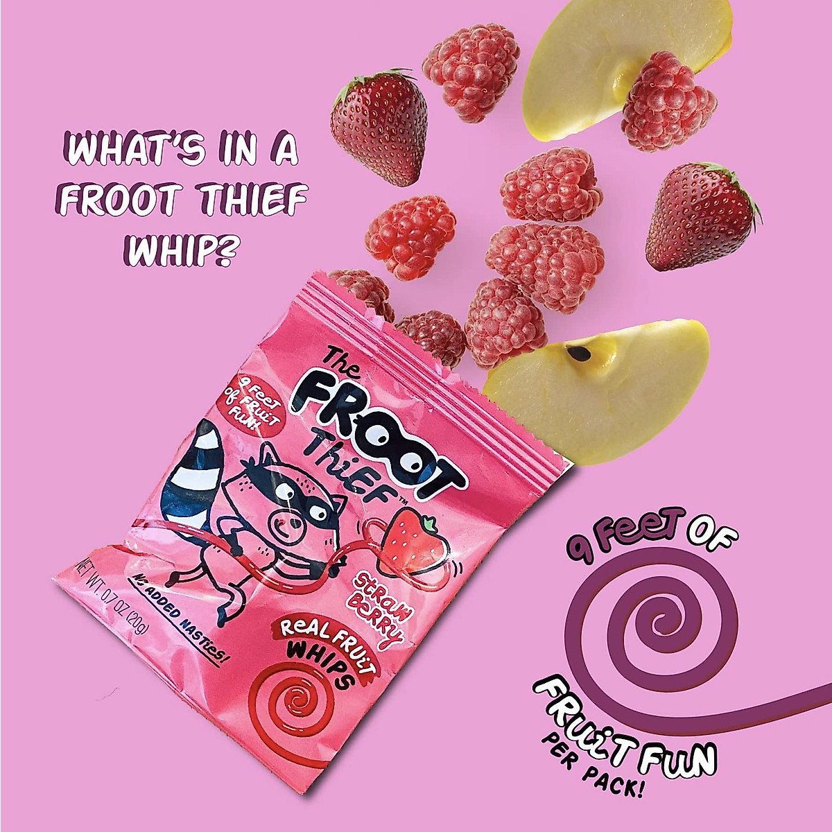 The FROOT Thief Real Fruit Whips 20Ct, 1.06 Lbs