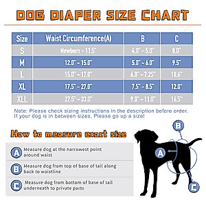 Leekalos Reusable Washable Dog Diapers Female (3 Pack) - Highly Absorbent Doggie Diapers - Size Adjustable Puppy Diapers for Dog Period Panties (Large,Red,Purple,Black)
