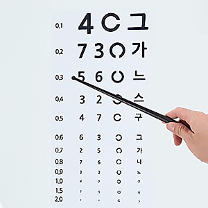 Healifty 4pcs Chart Supplies Household Exam Plastic Teaching Visual for Eye Whiteboard Classroom Charts Pointer Reading Sticks Practical Measuring Presentation Function Optometry