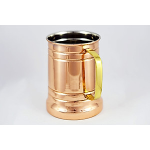 20 Oz Alchemade 100% Copper Stein - Renaissance Metal Tankard - Goblet/Mug For Beer, Cocktails, And Your Favorite Beverages - Keeps Drinks Cold Longer