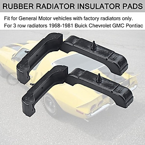 Rubber Radiator Insulator Pads for GM Buick Chevrolet GMC Pontiac 3 Core Radiator Cushions Support Mounts Replace 4012-326-681S