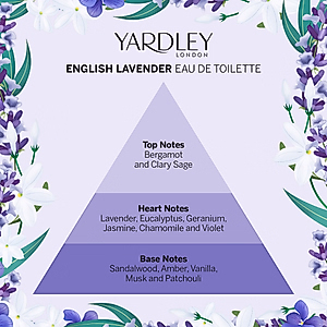 Yardley Of London English Lavender Eau de Toilette Spray for Women, 4.2 Ounce