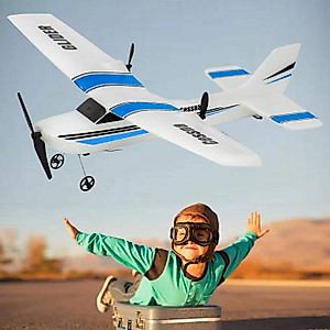 RC Airplane,2 Channels Remote Control Airplane Ready to Fly,Easy to Control RC Plane with Gyro,Stability Flight Remote Control Plane for Kids Boys Beginner