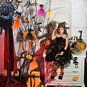 MIAHART 60 Sheets Orange Tissue Paper for Gift Wrapping Halloween Tissue Paper Bulk for Packaging Floral Birthday Christmas Halloween DIY Crafts Pompoms