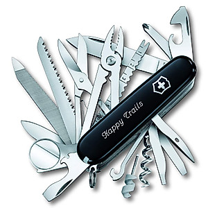 Personalized SwissChamp Black Swiss Army Knife by Victorinox