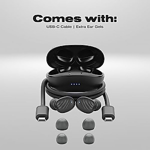 iJoy Echo True Wireless Earbuds + Charging Case with 20 Hours of Playtime - Bluetooth Earphones with Touch Controls,Hands Free Calling and Built-in Mic - Auriculares Bluetooth Inalambricos (Black)