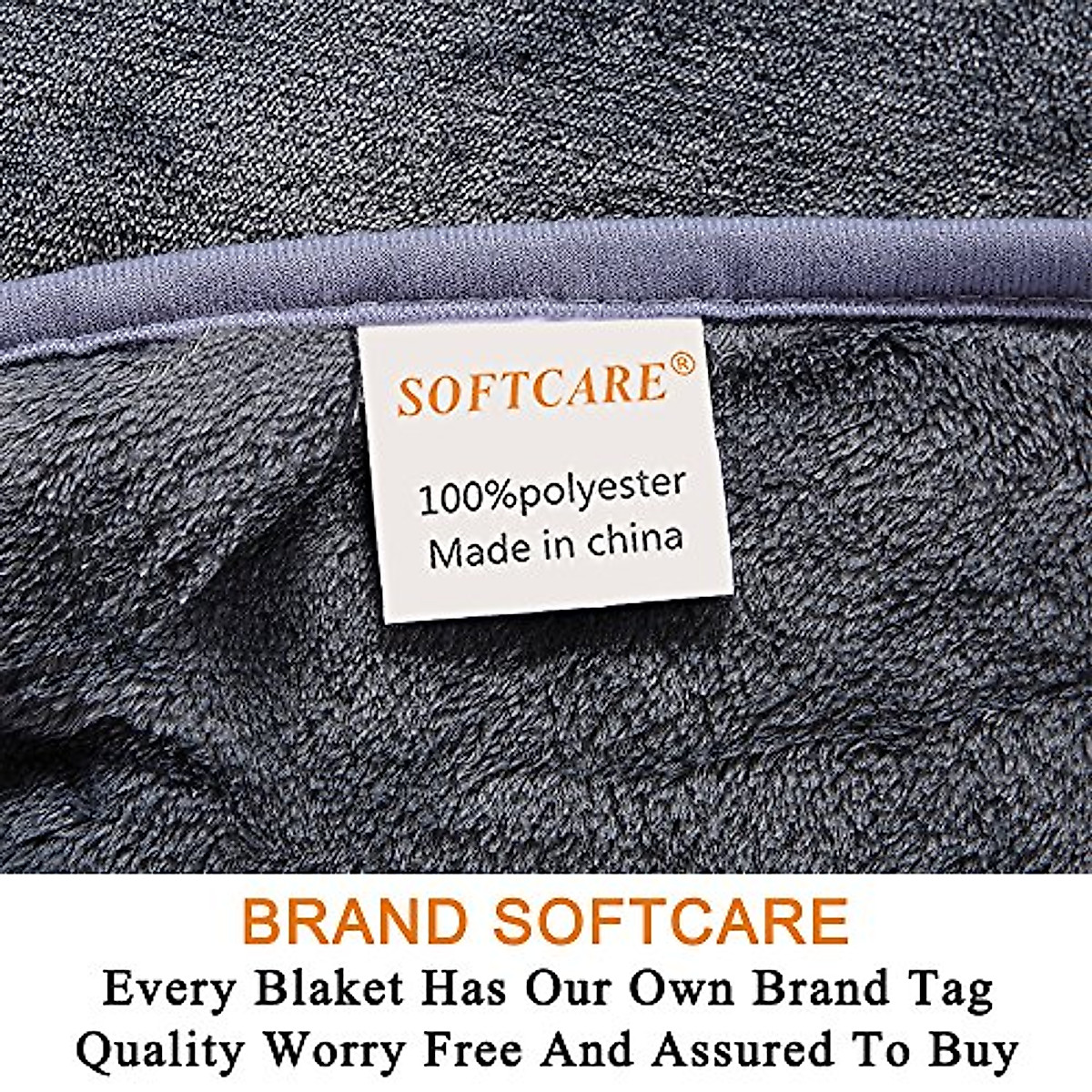 SOFTCARE Soft King Size Summer Blanket All Season 350GSM Thicken Warm Fuzzy Microplush Lightweight Thermal Fleece Blankets for California King/Cal King Oversized Bed Sofa Dark Grey 90"*108"