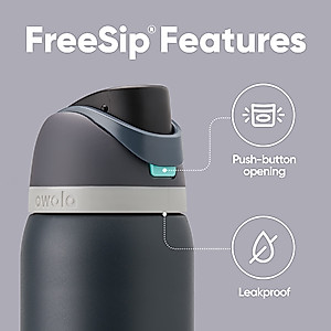 Owala FreeSip Insulated Stainless Steel Water Bottle with Straw and Silicone Protective Boot - 32oz Capacity Keeps Drinks Cold 24 Hours