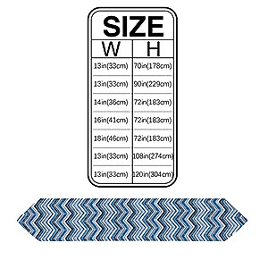 Big buy store Table Runner Zig Zag Chevron Geometric Lines Cotton Line Table Covers for Dinner Kitchen Wedding Indoor and Outdoor Parties Northern Europe Blue Table Setting Decor -13 x 72 inch