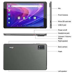 Hyjoy Tablet 9 Inch Android 10 Quad-Core 2GB RAM 32GB ROM IPS HD Display 4000mAh Tablets(Sliver)