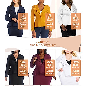 Hybrid & Company Women Double Notch Lapel Office Blazer JK43864 1073T BLACK Xlarge