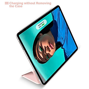 Aoub Case for iPad Air 11 Inch Case (M2) 2024, iPad Air 5th / 4th, Magnetic Attachment Cover [Supports Pencil Charging], Slim Trifold Stand Smart Case for iPad Air 11/10.9 inch 2022/2020, Baby Pink