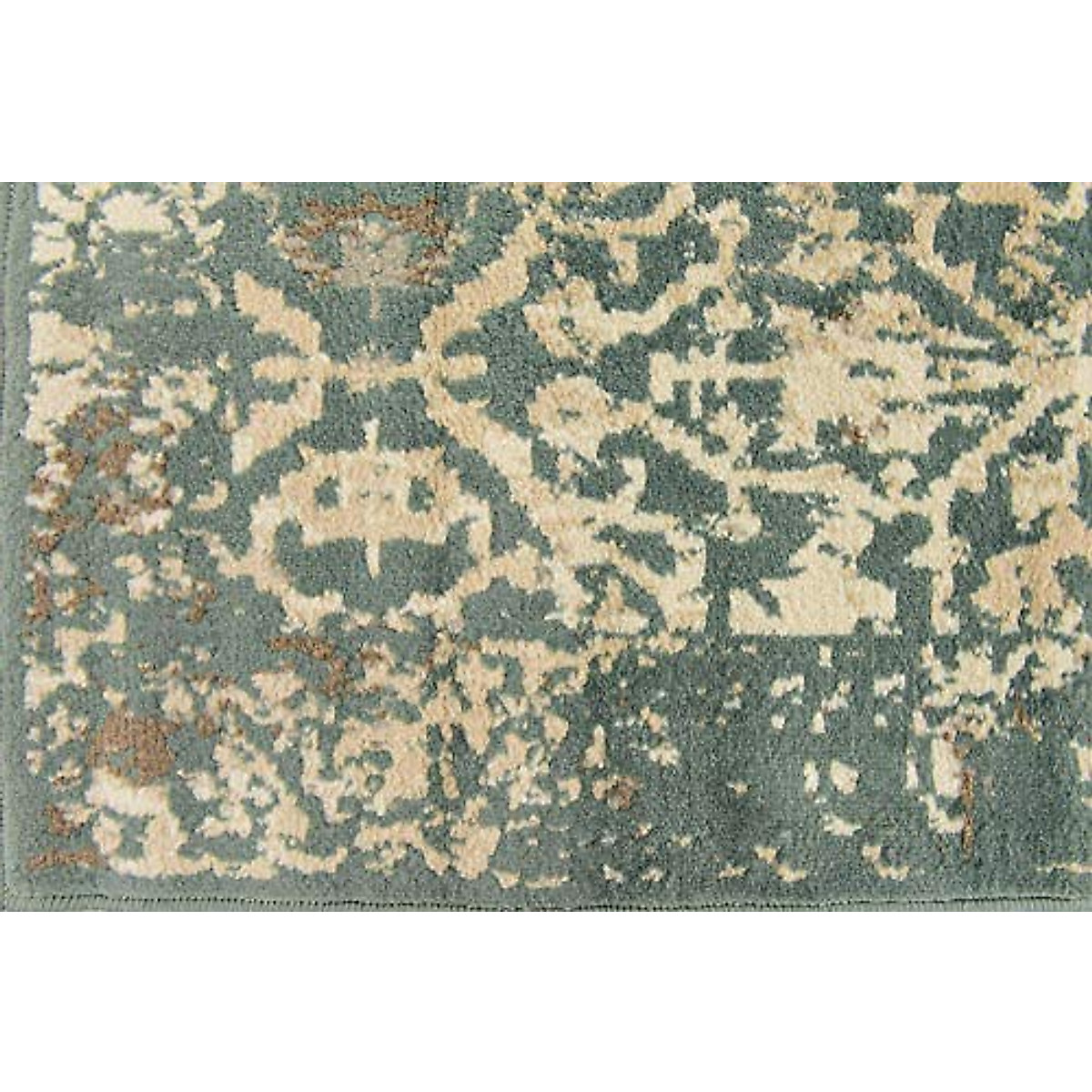 Unique Loom Tuareg Collection Vintage Distressed Traditional Area Rug, 2 ft x 6 ft, Green/Beige