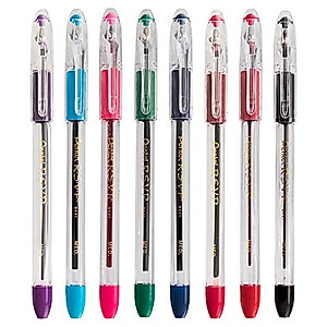 Pentel® R.S.V.P.® Ballpoint Pens, Medium Point, 1.0 mm, Clear Barrel, Blue Ink, Pack Of 12