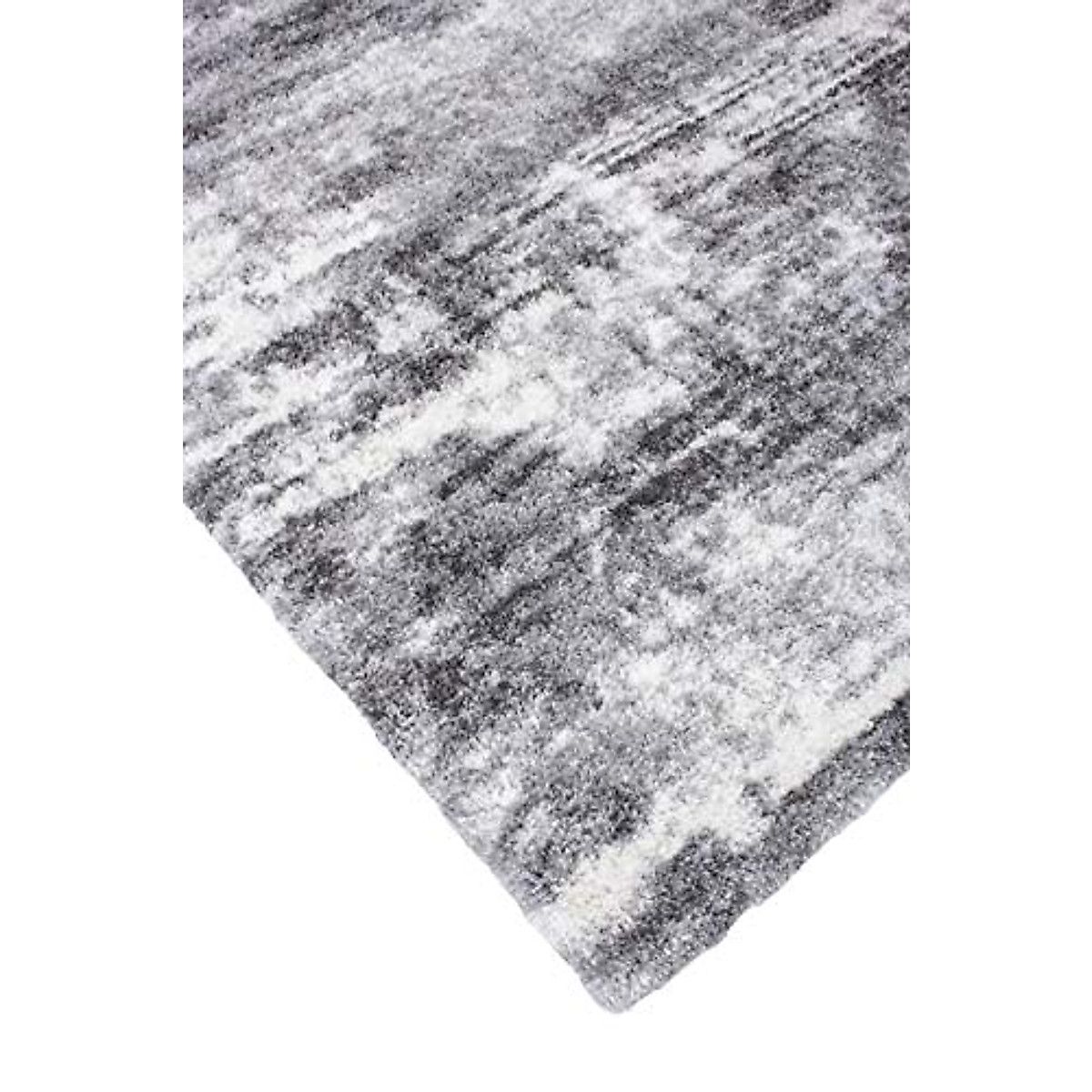 NOORI RUG - Premium & Luxury Imported - Lux Madison Machine Made High Pile Abstract - Rectangle - Charcoal - Grey - 10' x 14', Bedroom, Dining Room