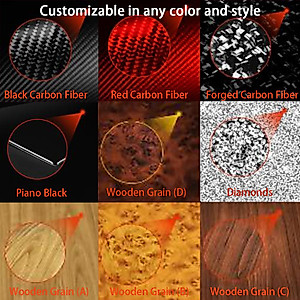 UOADA Real Premium Carbon Fiber Car Gear Box Control Decal Trim Center Console Gear Shift Panel Cover Sticker Interior Compatible with Dodge Journey 2011 2012 2013 2014 2015 2016 2017