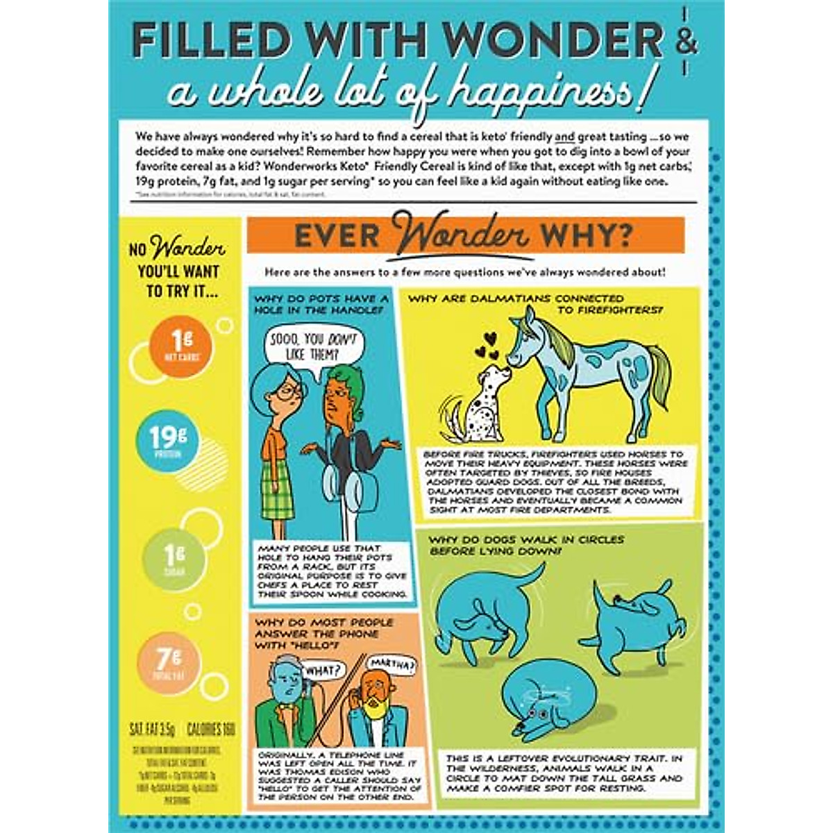 Peanut Butter Wonderworks Keto Friendly Breakfast Cereal, Keto Friendly Snack, 1g sugar, 10.6 oz