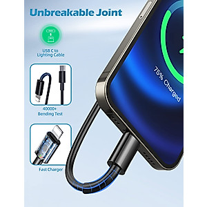 iPhone Super Fast Charger, 3 Pack 20W USB C Wall Charger with 3 Pack 6ft USB C to Lightning Quick Charging Cables, Compatible with iPhone 14/13/13Pro/12/12 Pro/Max/11/11Pro/XS/Max/XR/X/8/8Plus 1