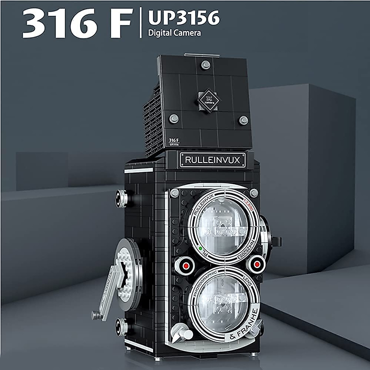 NC Uvini Building Blocks Camera, DIY STEM Toys, Building Construction Brick Set Best Gift for Adult, Teens, Collectible Model Digital Camera to Build 622pcs