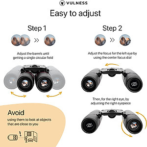 Binoculars for Adults | Compact Small Mini Travel Binocular for Bird Watching High Powered Electronics Cruise Ship Essentials Norwegian Alaska Must Haves Hiking Camping Gear a by VULNESS (Black, 8X21)