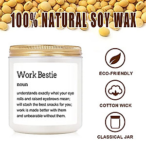Work Bestie Gifts, Work Bestie Gifts for Women, Funny Birthday Gifts for Coworker, Bestie, Friends - Coworker, Moving Away, Going Away Gifts for Coworker, Bestie, Friends - Lavander Scented Candles
