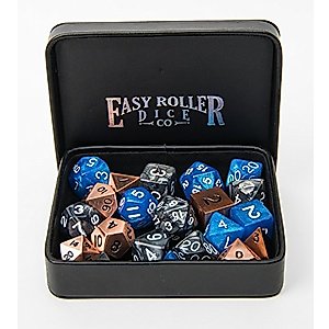 Dice Display and Storage Box – Display Your Favorite 7 Piece Set or Store up to 21 Dice. Leatherette Material with Removable Foam Insert